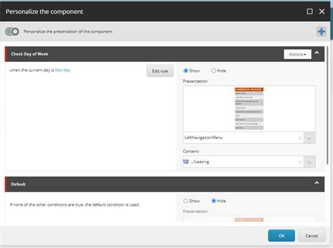 Experience Editor Sitecore Jss Personalization Simple Display Rule