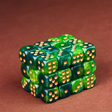Green Mini D6 25 Pcs For Dnd And Board Games