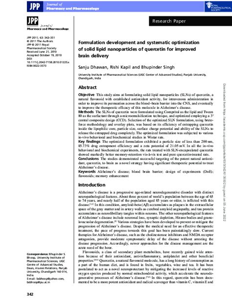 Pdf Formulation Development And Systematic Optimization Of Solid