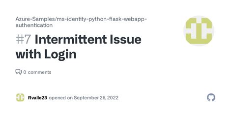 Intermittent Issue With Login · Issue 7 · Azure Samplesms Identity