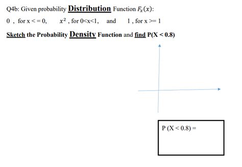 Solved Given probability Distribution Function 𝐹𝑥 𝑥 Chegg