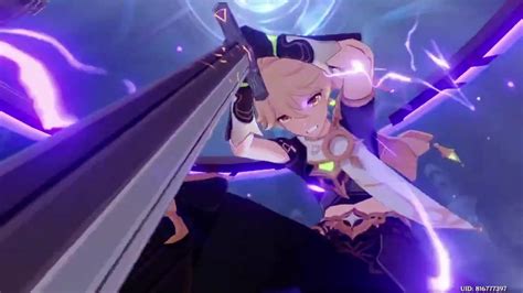 Aether Dull Blade One Shots Scharamouche Genshin Impact Cutscene Youtube