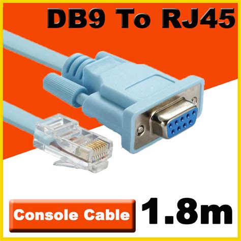 1 8m Db9p Console Cable Rj45 Ethernet To Rs232 Db9 Port Serial Routers Network Adapter Cable For