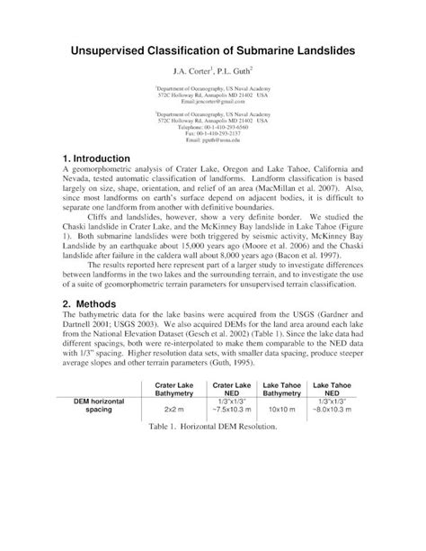 (PDF) Unsupervised Classification of Submarine Landslideselevation dataset: Photogrammetric ...