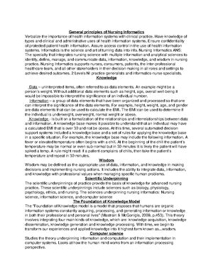 Informatics Week Weekly Assignment As You Progress In This Course In The Program And