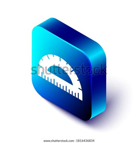 Isometric Protractor Grid Measuring Degrees Icon Stock Vector Royalty Free 1816436834