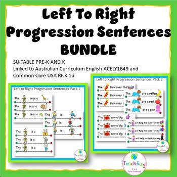 Left To Right Progression Pre Reading Skill Bundle By Teachezy Tpt