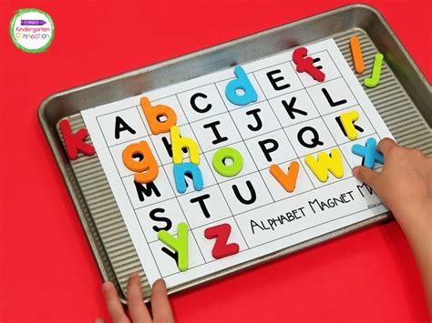 Free Alphabet Magnet Match The Kindergarten Connection Worksheets