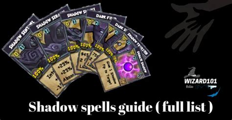Wizard101 Shadow Spells Guide W101 Folio