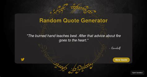 Random Quote Generator Codesandbox