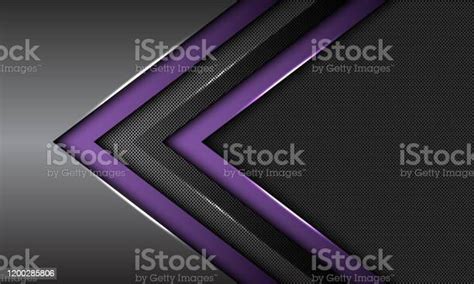 원 메쉬 빈 공간 디자인 현대 미래 배경 벡터 일러스트와 추상 이중 보라색 어두운 회색 회색 금속 화살표 방향 0명에 대한 스톡 벡터 아트 및 기타 이미지 Istock
