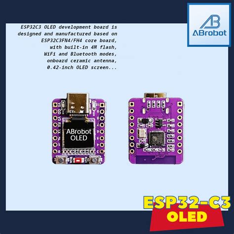 Jual Abrobot Esp32 C3 Oled Development Board Esp32 Wifi Bluetooth 042 Inch Screen Shopee