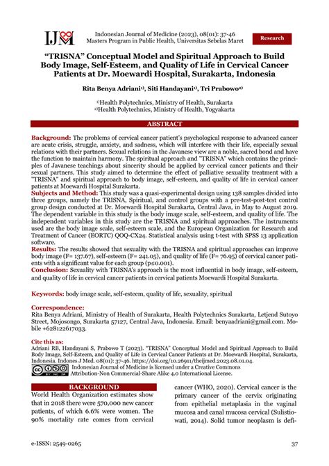 Pdf Trisna” Conceptual Model And Spiritual Approach To Build Body