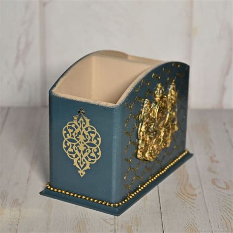 Подставка карандашница с золотым гербом купить в интернет магазине Ярмарка Мастеров по цене