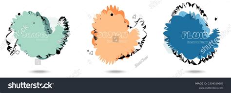 Abstract Colorful Blobs Set Isolated Abstract Stock Vector Royalty