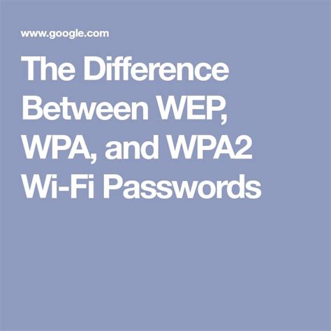 The Difference Between WEP WPA And WPA Wi Fi Passwords Wpa Wifi Router