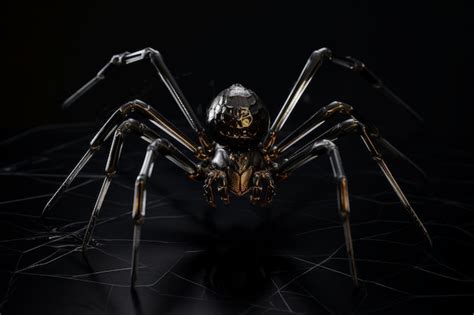 free photo metal robotic three dimensional spider