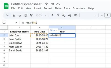 How To Use The YEAR Function In Google Sheets GeeksforGeeks