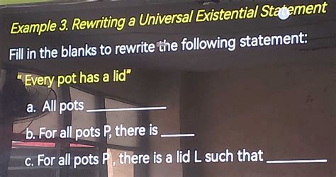 Example 3 Rewriting A Universal Existential Studyx