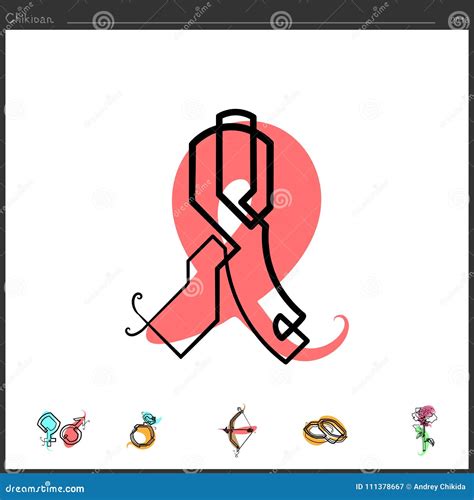 Sign Of Red Safe Sex Tape Created By Straight Continuous Line Stock Vector Illustration Of