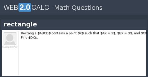 View Question Rectangle