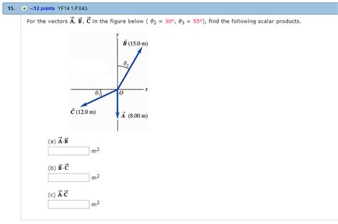 Solved For The Vectors A B C In The Figure Below Theta Chegg Com