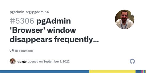 Pgadmin Browser Window Disappears Frequently Rm 7670 · Issue 5306