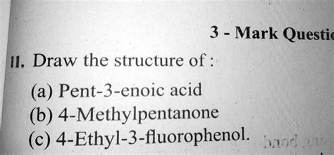 SOLVED Draw The Structure Of Following