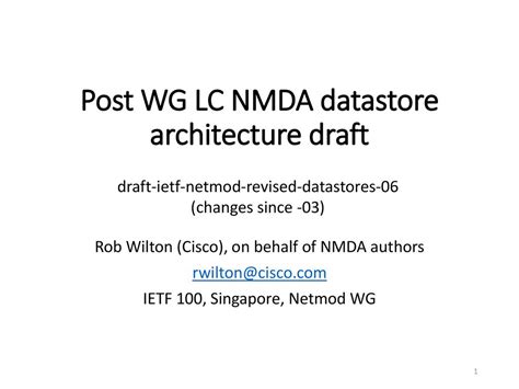 post wg lc nmda datastore architecture draft ppt download