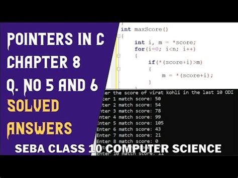 Chapter Pointers In C Question And Solved YouTube
