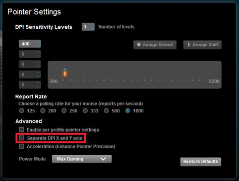 Different DPI On X Y Axis For Mouse Not Available On G HUB But It Was On LGS R LogitechG