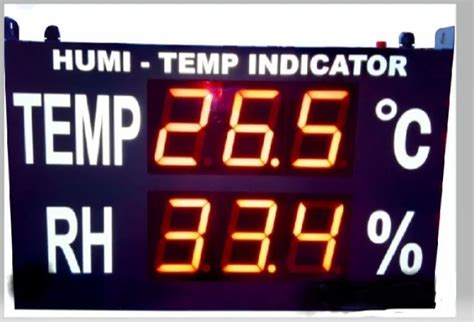 Cast Iron Segment Led Red JUMBO Relative Humidity Temperature DISPLAY At Piece In Pune
