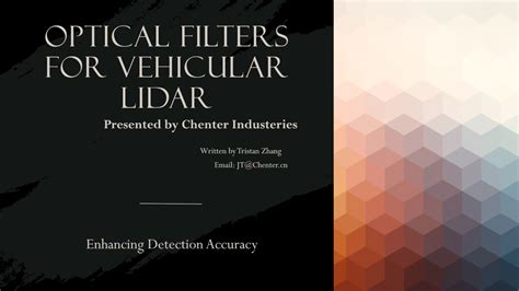 The Application Of Optical Filters For Vehicular Lidar System
