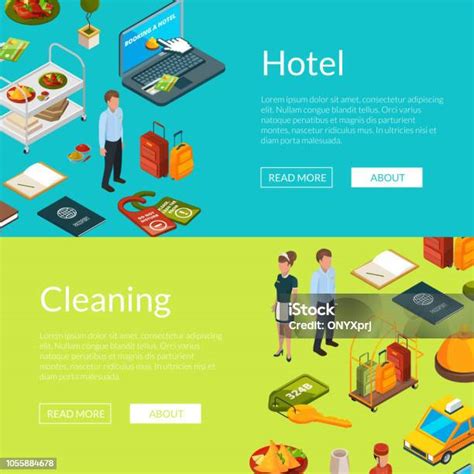 벡터 아이소메트릭 호텔 아이콘 웹 배너 템플릿 일러스트 등측투영법에 대한 스톡 벡터 아트 및 기타 이미지 등측투영법 수하물 3차원 형태 Istock