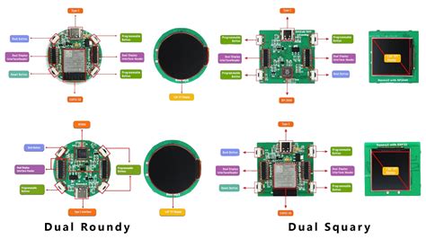Dual Roundy And Squary Displays Electronics