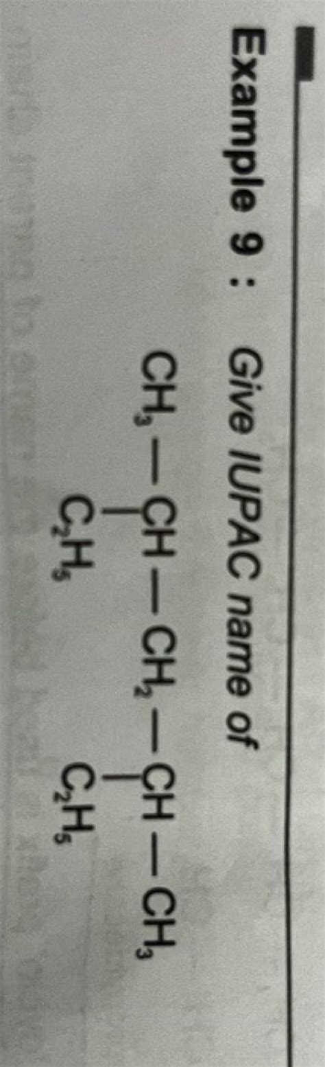 Example Give IUPAC Name OfCCC C CC C CC Filo