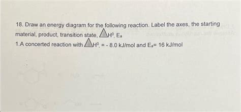 solved 18 draw an energy diagram for the following