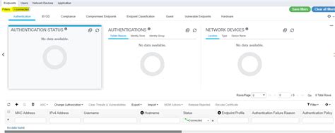 Solved Ise Active Endpoints In 0 Cisco Community