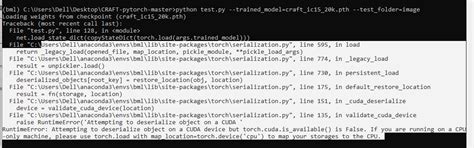 running on a cpu only machine · issue 123 · clovaai craft pytorch · github