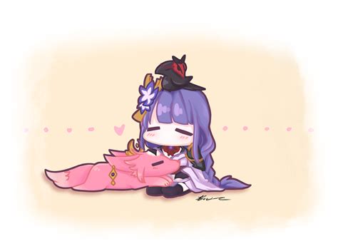 Raiden Shogun Yae Miko Kujou Sara Yae Miko And Kujou Sara Genshin Impact Drawn By Ordinary