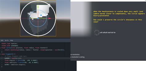is there a way to preserve shader image quality at small meshinstance