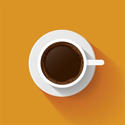 블랙 커피 컵 평면도 프리미엄 벡터