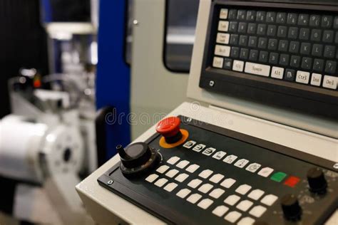 Keyboard On A Control Panel Of CNC Machine Stock Photo Image Of Center Metal