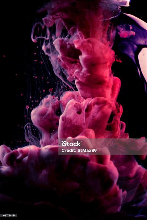 아크릴 색상과 물에 잉크입니다 추상 프레임 배경입니다 블랙에 절연 0명에 대한 스톡 사진 및 기타 이미지 0명 구름 기체 물리 구조 Istock