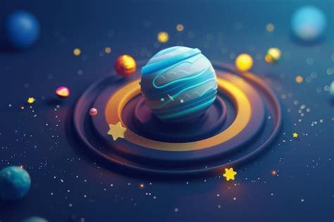 Premium Photo 3d Illustration3d Cartoon3d Realistic 3d Icon 3d Planet