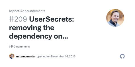 Usersecrets Removing The Dependency On Projectjson · Issue 209
