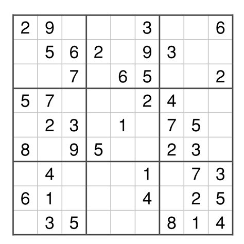 Grille Sudoku Gratuite À Imprimer