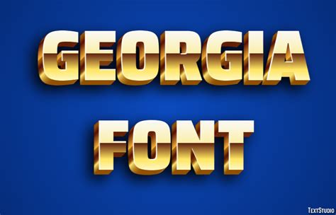 Georgia Font Text Effect And Logo Design Font