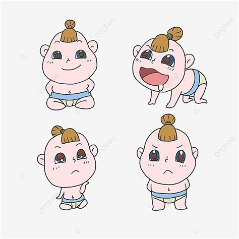 아기 일러스트 만화 식 백 이모티콘 아가 이모티콘 귀여운 아기 Png 일러스트 및 Psd 이미지 무료 다운로드 Pngtree