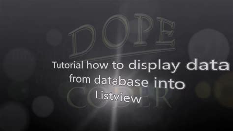 Vbnet How To Display Mysql Data Into Listview Youtube